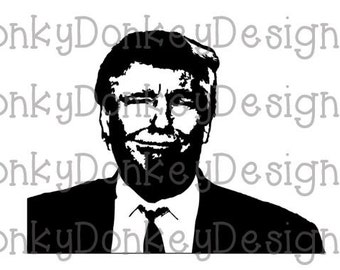 President Donald Trump cut file .svg .dxf .eps .studio3