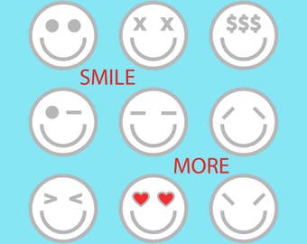 Smiley svg | Etsy