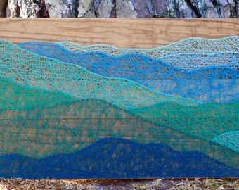 Mountain string art | Etsy