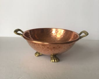 Footed brass bowl | Etsy