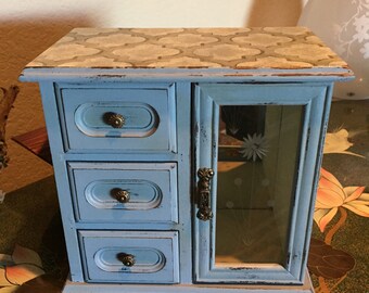 White distressed box | Etsy