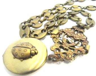 Ladybug locket | Etsy