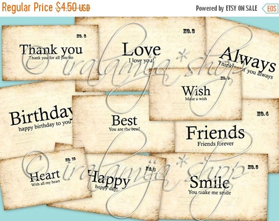 SALE ALWAYS FLASHCARDS Collage Digital Images printable