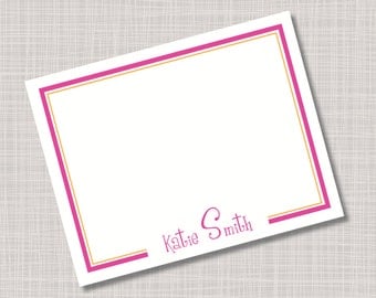 Border note cards | Etsy