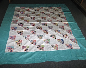 Vintage fan quilt | Etsy