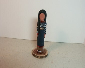 hand carved American Indian no face dolls by MyPeopleDolls