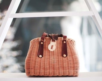 Rattan clutch | Etsy