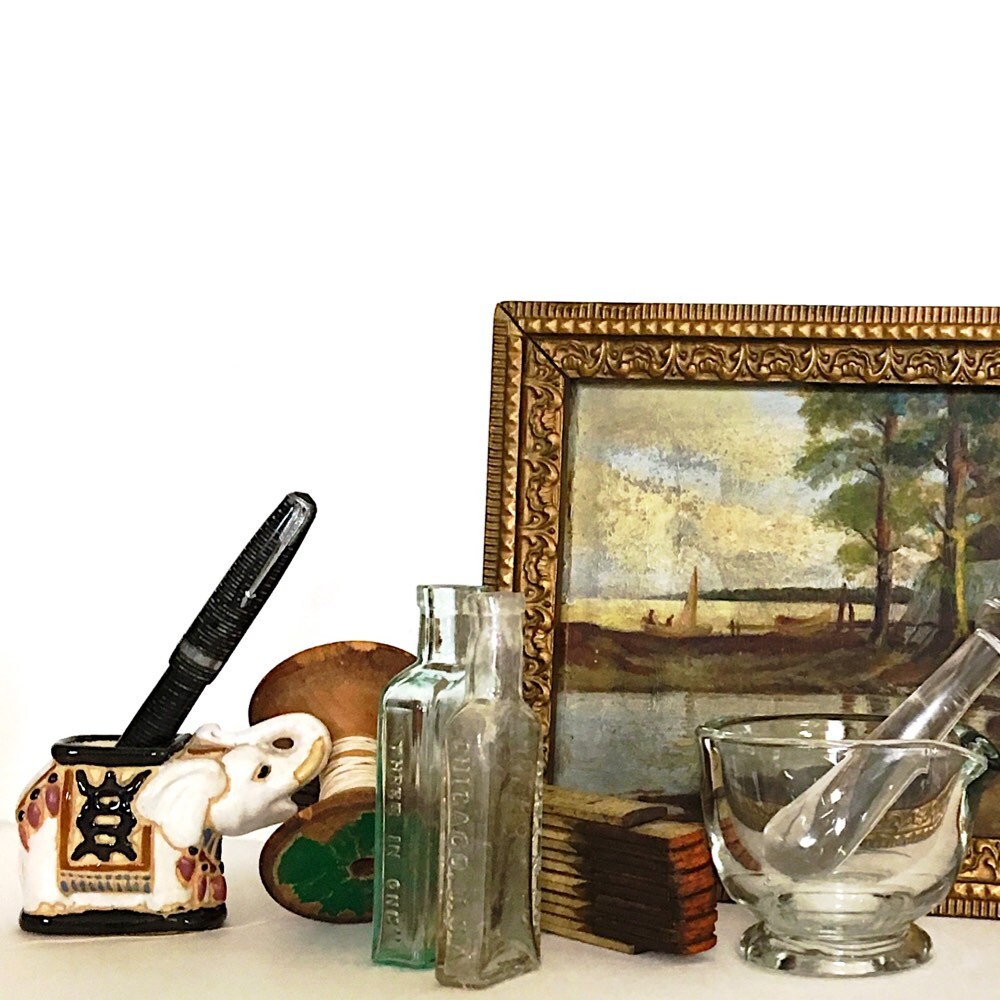 Vintage Mid Century Antique Folk Art & by IfoundVintage