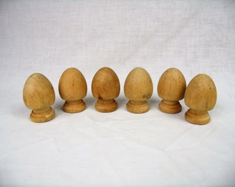 Items similar to Unfinished Wood Finials, Solid wood turned ...