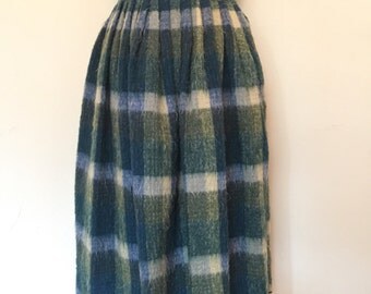 Plaid wool fabric | Etsy