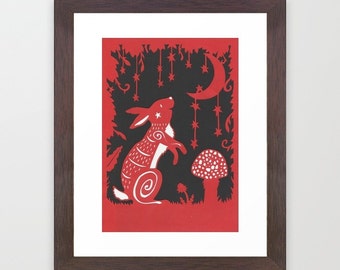 Rabbit papercut | Etsy