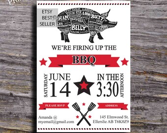 Pig roast invite | Etsy