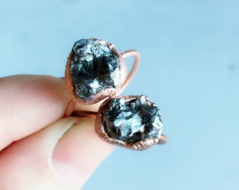 Meteorite ring | Etsy