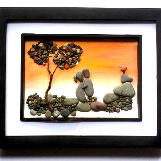 Unique Pebble Art Creations framed pictures & by PebbleSimplicity