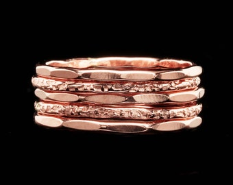 Gold Stacking Rings Sold Per Ring Hammered Gold Ring Gold