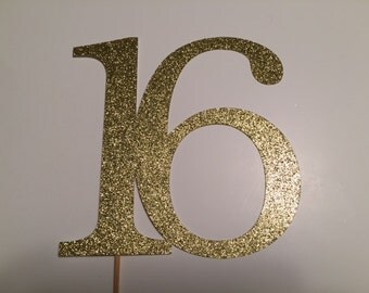 Sweet 16 Birthday Cake Topper 16th Birthday Cake Topper