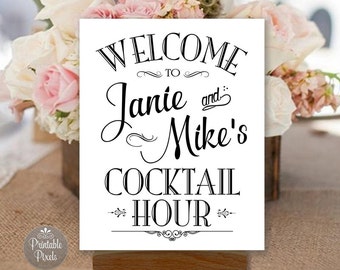 Cocktail hour sign | Etsy