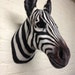 Faux Taxidermy Zebra Head Animal Friendly Decorative by BrokenHare