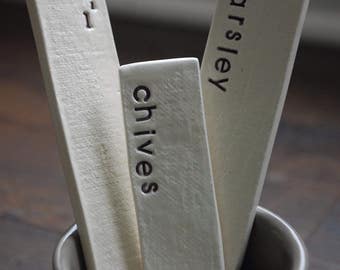 Ceramic plant marker | Etsy