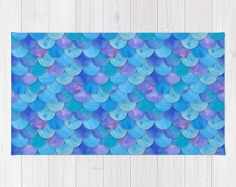 Mermaid area rug | Etsy