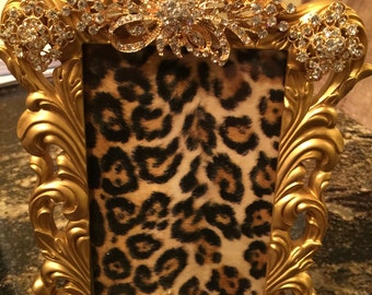 Beautiful ooak rhinestone home decor frames by HOMEOFTHERHINESTONE