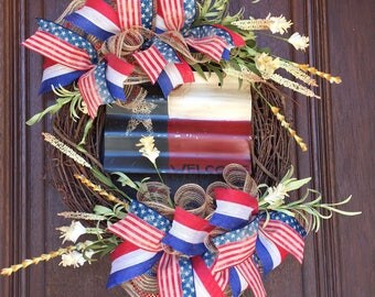 Veterans day wreath | Etsy
