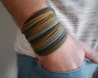 Fabric wrap bracelet | Etsy