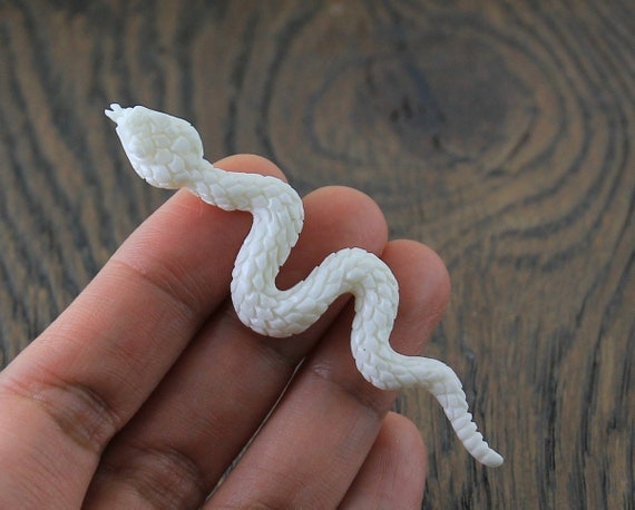 Snake Carved Bone Detailed Carving Bone Pendant Organic