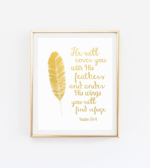 Bible Verse Wall Art Gold Foil Bible Verse Wall Art