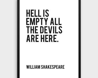 Hell is empty | Etsy