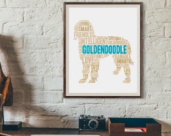 Goldendoodle art | Etsy
