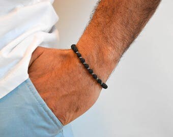 Lava bead bracelet | Etsy