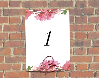 Secret Garden Wedding Table Numbers
