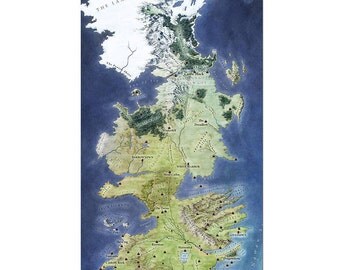 Westeros map | Etsy