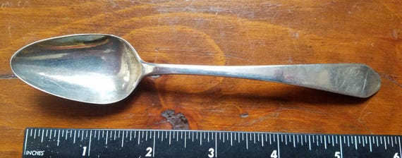 RARE Original 1700s 18th Century American Silver Spoon B.
