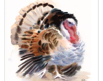 Turkey watercolor | Etsy