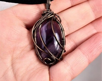 Amethyst necklace | Etsy