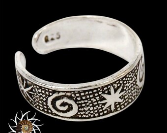 Beautiful Sterling Silver Toe Ring Adjustable Toe Ring