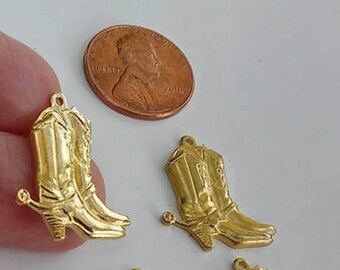 Gold cowboy boots | Etsy