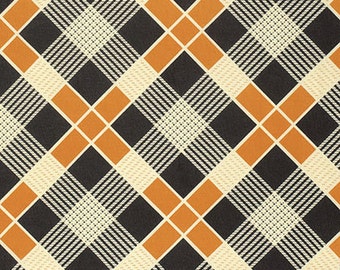 Black and orange plaid fabric – Etsy