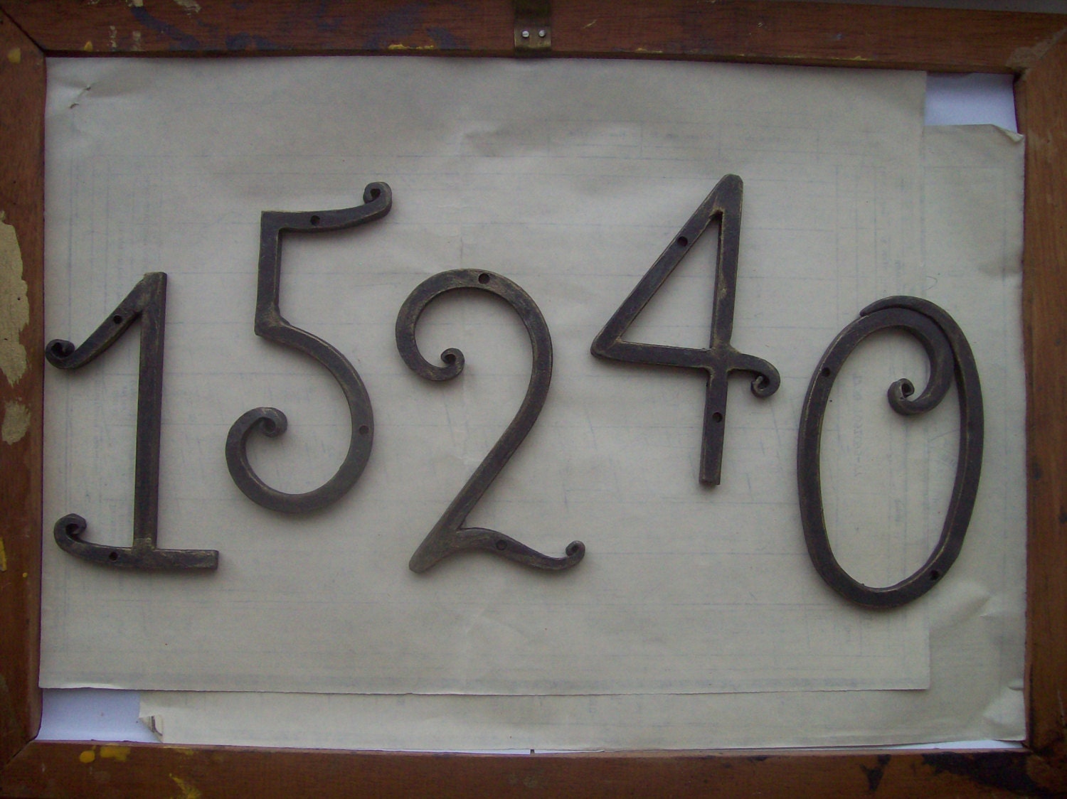 Wrought House Number /Iron House Numbers 5 inches/Door Numbers
