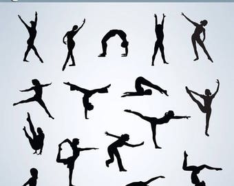 Gymnastic clip art | Etsy