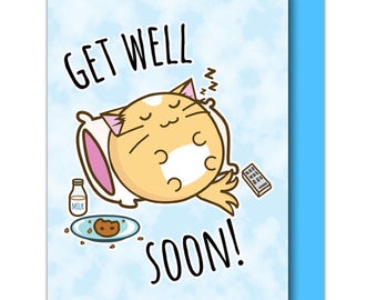 Get well soon cat | Etsy