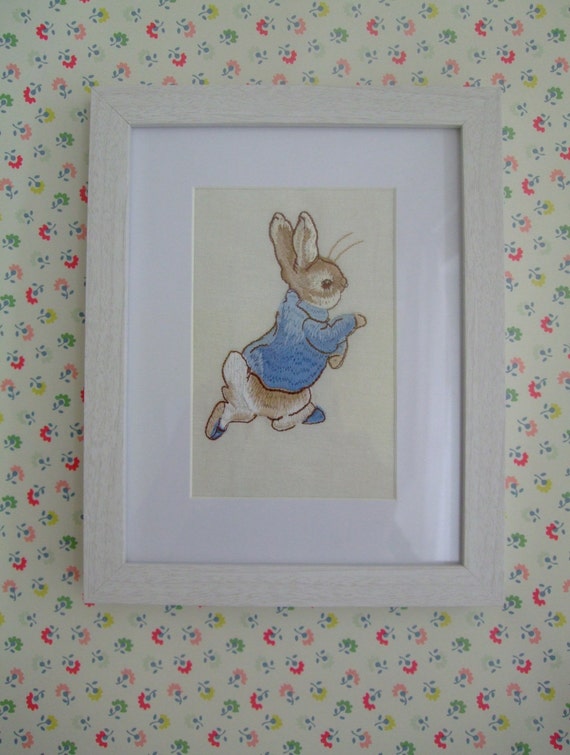 Beatrix Potter Peter Rabbit Embroidered Handmade Nursery