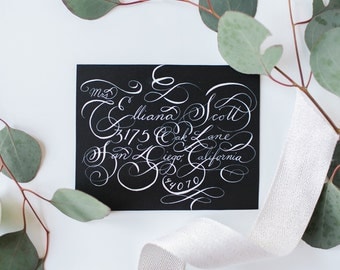 CLASSIC SCRIPT Hand Calligraphy Inner Envelope Address