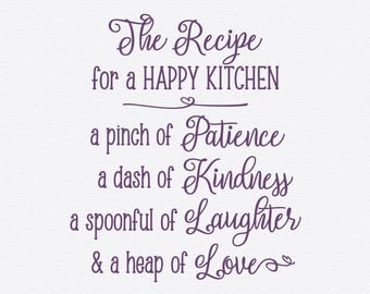 Recipe for a happy | Etsy