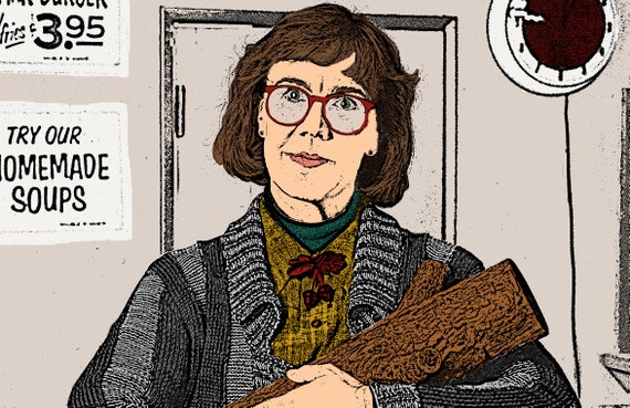 Twin Peaks Pop Art Portrait // Log Lady Fan Art // Digital
