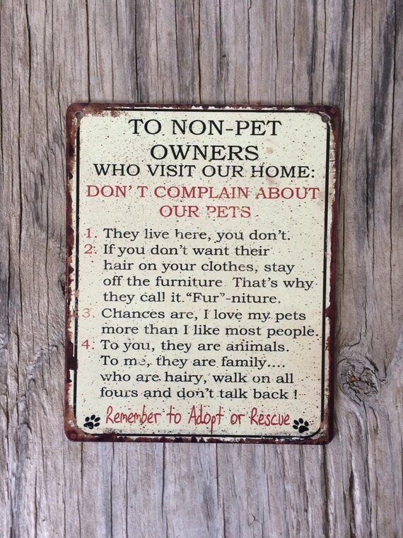 Vintage style tin metal sign // gift for pet lover // animal Vintage style tin metal sign // gift for pet lover // animal