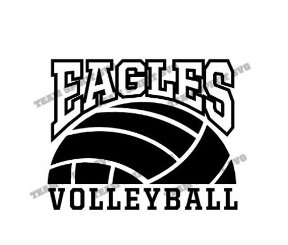 Eagles Big Half Volleyball Download Files SVG DXF EPS