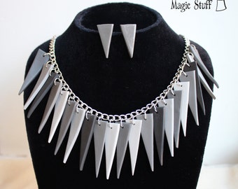 Spike charm necklace | Etsy